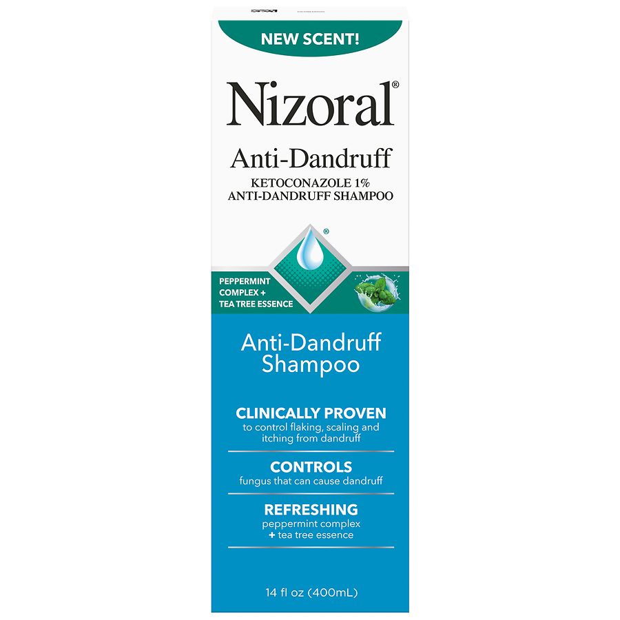 Nizoral Anti-Dandruff Shampoo with Peppermint Complex & Tea Tree Oil ...