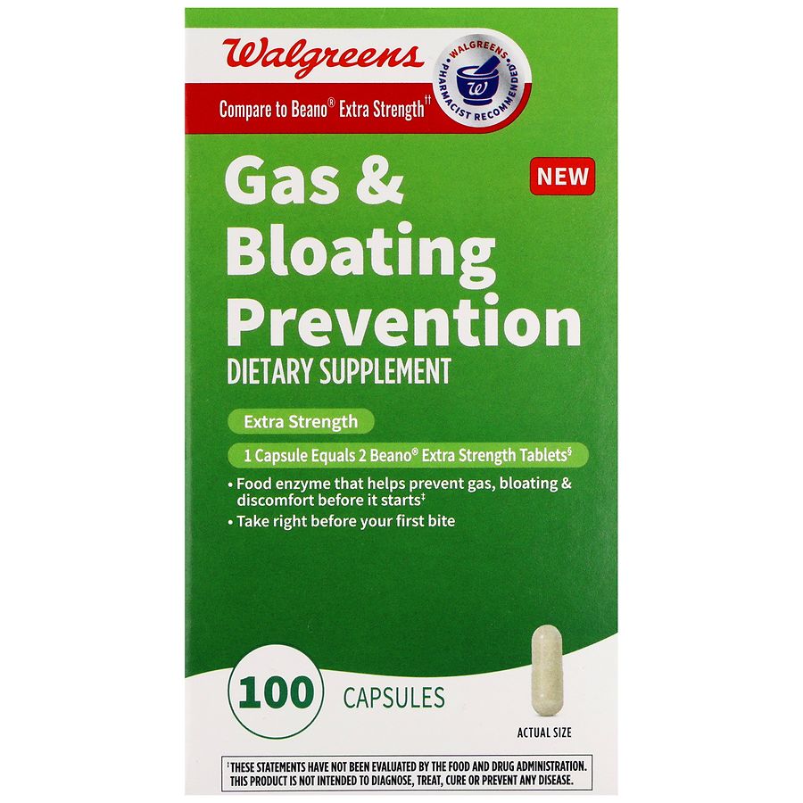 Walgreens Gas & Bloating Capsules Extra Strength | Walgreens